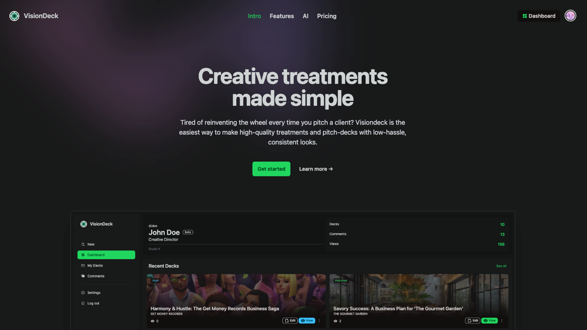 VisionDeck | Treatments Made Simple